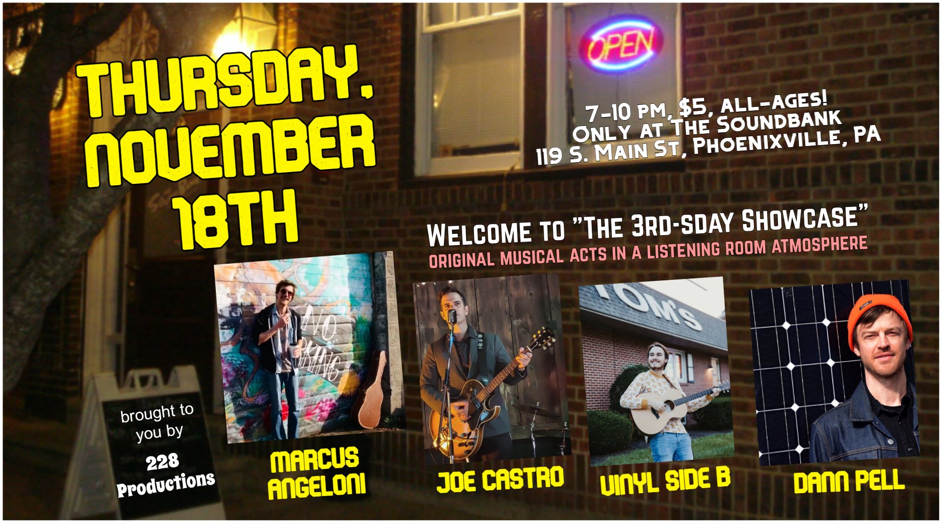 228 Presents: November's 3rds-day Showcase! - Mighty Joe Castro and the ...
